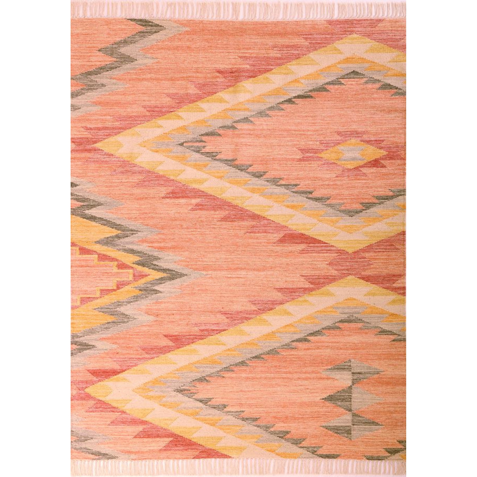 KAIRA - 260 ZIGZAG KELIM [Tapete - Berry]